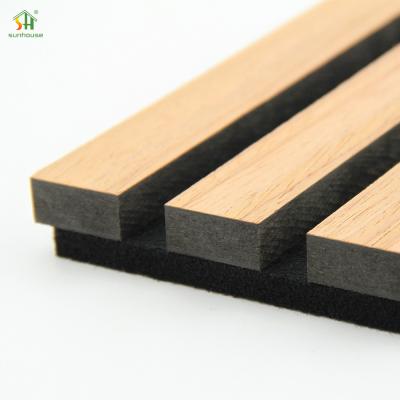 China 4X8Ft Durable Materials Anti-Scratch Acoustic Slat Wall Panel For Interior Decoration for sale