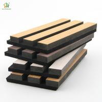 China 4x8ft Soundproof Acoustic Slat Wall Panels Anti-Scratch Acoustic Wall Panel For Modern Living Room Decor for sale