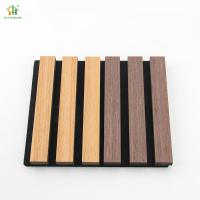 China Sunhouse Natural Veneer Oak Wall Panel 1220X2440Mm Durable Materials Acoustic Slat Wall Panel for sale