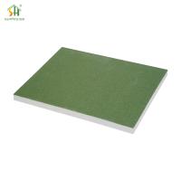 China 9.5mm Moisture Resistant Gypsum Plasterboard 1220x2440mm Green Board For Partiton Wall for sale
