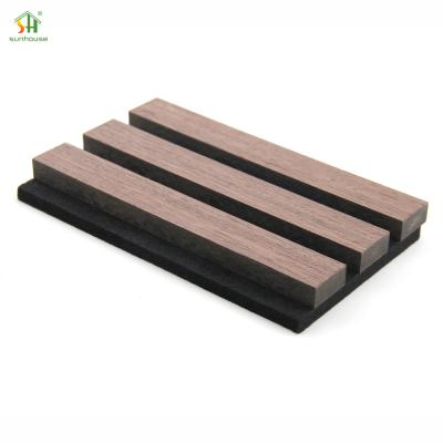China Modern 1220X2440Mm Acoustic Slat Wall Panel with 3D Model Design Capability Customized Color and Thickness for Living Room for sale