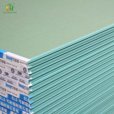China Knauf 9mm Waterproof Drywall Gypsum Board Modern Design Water Resistant Paper Surface for Outdoor Building Projects Hot Sales for sale