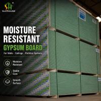 China Water Resistant Plasterboard Gypsum Wall Panel Low Water Uptake Board for Washrooms Kitchens Ceilings and Interior Partitions for sale