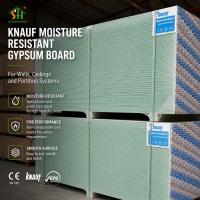 China Moisture Resistant Gypsum Plasterboard Green Board Drywall Panel for Bathroom Kitchen Walls Ceilings and Humid Interiors for sale