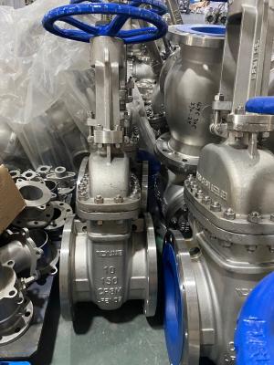 China 150LB API/ASME  stainless steel cf8m/cf3m  flanged  end gate valve 2inch-24inch for sale