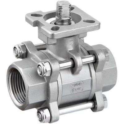 China 3 pc  high pading thread ball valve 1000wog for sale