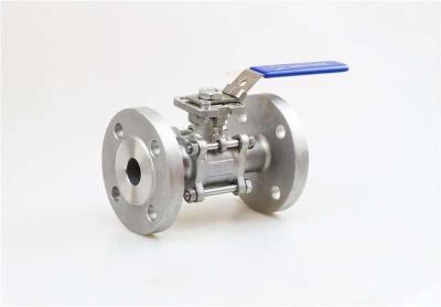 China 3PC  high padding moulding  stainless steel SS304/316 flanged ball valve150LB/300lb 2inch-12inch for sale