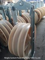 China Transmission Line Stringing Tools Bundled Conductor Pulley Block 822mm Diameter for sale