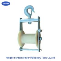 China Nylon Roller Aerial Cable Conductor Stringing Blocks 5 KN Galvanzied Frame for sale