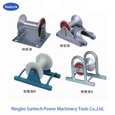 China Galvanized Aluminum Roller Underground Tools Straight Line Cable Roller for sale