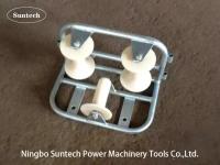 China 10 KN Corner Cable Roller Three Sheave Corner Ground Roller Stringing Tools for sale