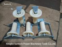 China 10 KN Corner Cable Roller Three Sheave Corner Ground Roller Stringing Tools for sale