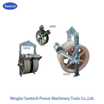 China 60kn Conductor Stringing Blocks Transmission Line Grounding Roller for sale