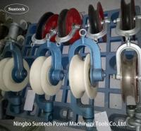 China Overhead Line Round Belt Hold Down Wire Cable Pulley Stringing Block for sale
