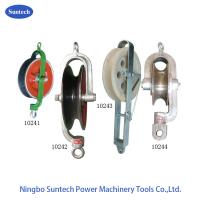 China Overhead Line Round Belt Hold Down Wire Cable Pulley Stringing Block for sale