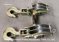 China Open QHS Double Sheave Pulley Block 10T Conductor Stringing Tools for sale