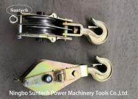 China Open QHS Double Sheave Pulley Block 10T Conductor Stringing Tools for sale