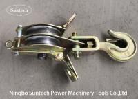 China Open QHS Double Sheave Pulley Block 10T Conductor Stringing Tools for sale
