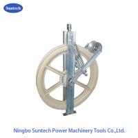 China 508 mm Transmission Line Conductor Stringing Pulley Block With Grounding Rollers for sale