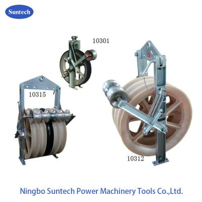 China Nylon Sheaves Conductor Stringing Blocks With Grounding Rollers for sale