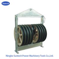 China 916mm ACSR MC Nylon Conductor Wire Rope Stringing Pulley Blocks for sale