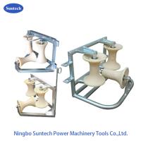 China Triple Pulley 10KN Corner Ground Cable Roller For Tranmission Line Construction Works for sale