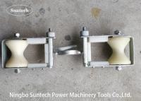 China Double Sheaves Optical Fiber Cable Stringing Pulley Block 2KN OPGW Stringing Tools for sale