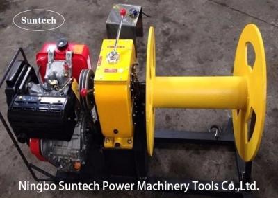 China Gasoline Diesel Engine Cable Winch Puller Take Up Stringing Equipment 5 Ton 20KN for sale