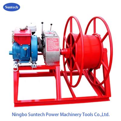 China 5 Ton Belt Drive Recovery Wire Take-Up Cable Winch Puller Machine for sale