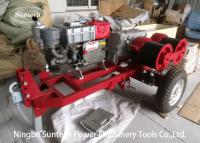 China Double Capstan Drum Winch 5 Tons With Trailer Match Honda / Yamaha Gasoline Engine for sale