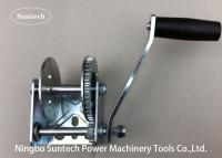 China 800 Lb Manual Hand Winch With Strap , Hand Crank Boat Winch for sale