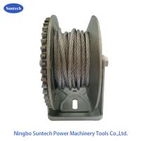 China Marine Power Coating Manual Hand Winch With Cable 1600LB / 727kg Capacity for sale