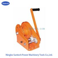 China 1800 Lb Marine Hand Winch Orange Ship Deck Equipment For Trailer Automatic Brake for sale