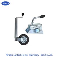 China 6″ 350kg Solid Rubber Wind Up Jockey Wheel For Box Trailer for sale