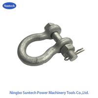 China Hot Dip Galvanized Carbon Steel 120KN 16mm D Shackle for sale