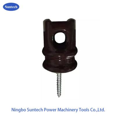 China Transmission Line Screw Electrical Ceramic Insulators Low Voltage for sale