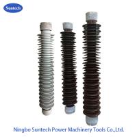 China Electrical Post Ceramic Insulators Outdoor Anti Pollution Top M16 Flange for sale