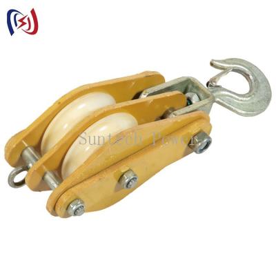 China MC Nylon Sheave 100KN Conductor Stringing Blocks for sale