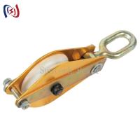 China Aluminum Sheave Hositing Tackle Transmission Line Stringing Aluminum Pulley Block for sale