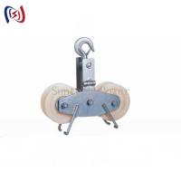 China Front And Rear Wheels Tandem Sheave Stringing Block Nylon Sheave Galvanized  Frame for sale