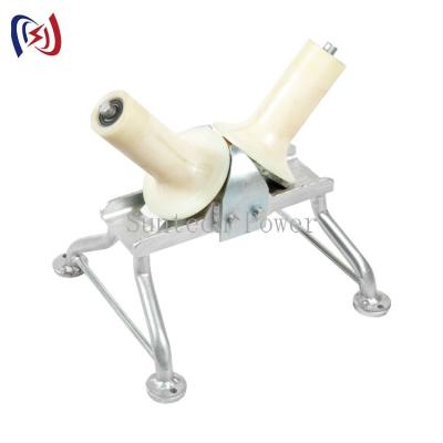 China One Way Wire Pulling Rollers / V Shaped Cable Pulling Rollers 10kN Rated Load for sale
