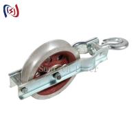 China SHT Grounding Wire Stringing Blocks / 20KN Cast Steel Sheave Stringing Block for sale