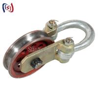 China 20KN Tower Erection Tools Steel Hoisting Tackle Pulley Block For Construction Line for sale