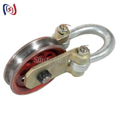 China 20KN Tower Erection Tools Steel Hoisting Tackle Pulley Block For Construction Line for sale