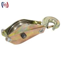 China Three Wheels Steel Hoisting Pulley Tackle 2T For Erecting Pole for sale