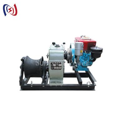 China Gasoline Diesel Powered Capstan Winch Honda Engine Electric Cable Powered Winch for sale