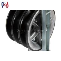 China Aluminum Sheave Rubber Lined Conductor Stringing Blocks for sale