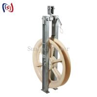 China Overhead Line Single Nylon Wheel Transmission Conductor Stringing Blocks for sale