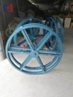 China Vertical Type Cable Reel Stand Heavy Duty Steel Frame For High Voltage Cable Projects​ for sale