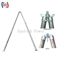 China Heavy Duty A-Shape Tubular Gin Pole For Transmission Tower Construction for sale